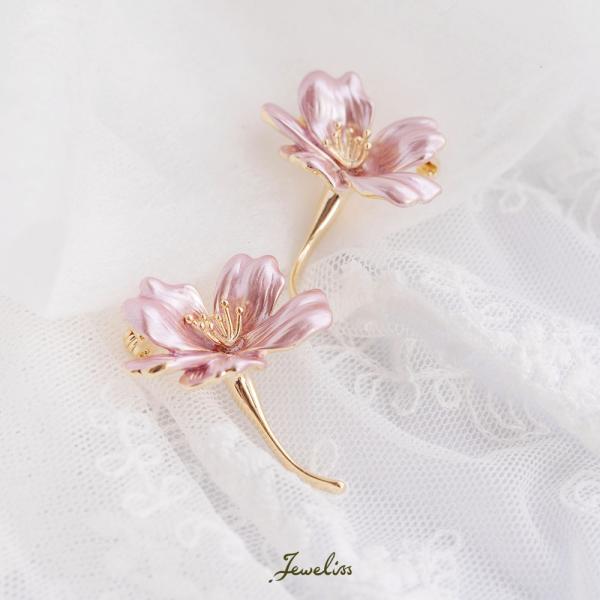 Jeweliss ブローチ 桜 2個セット フローリス floris さくら 春 花 ピンク 桜色 コサージュ セレモニー ギフト アクセサリー プレゼント ジュエリス 母の日□ 本州送料無料 即納