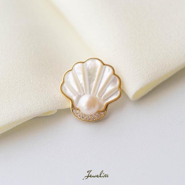 Jeweliss ピンブローチ Merce メルチェ シェル 貝 マリン 海 淡水パール ジュエリス アクセサリー セレモニー ギフト プレゼント□ 本州送料無料 即納