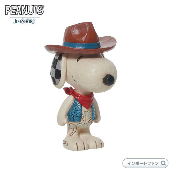 ジムショア スヌーピー カウボーイ ミニ ピーナッツ 6013038 Snoopy Cowboy Mini JimShore □