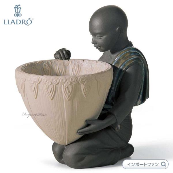 リヤドロ 小物入れ 2 ブラック 僧 子供 ポプリ アロマストーン 01012494 LLADRO ギフト プレゼント  □