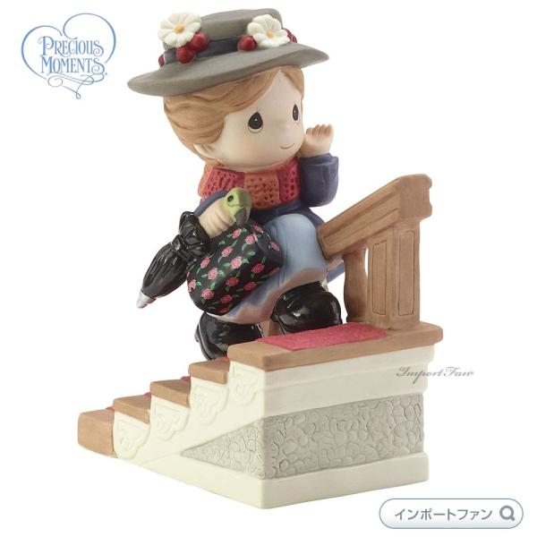 プレシャスモーメンツ メリー ポピンズ ディズニー 182093 Disney Mary Poppins Figurine, You Have Such A Cheery Disposition, Bisque Porcelain Prec...