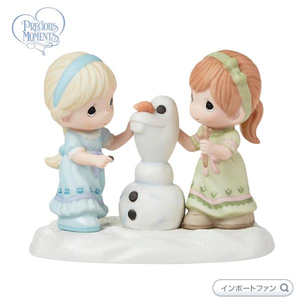 プレシャスモーメンツ 雪だるまを作るのはあなたと一緒が良い アナと雪の女王 アナ エルサ ディズニー 222025 Building A Snowman Is Better With You Disney Frozen Figurine P...