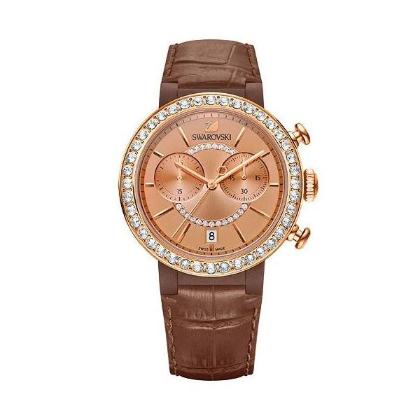 スワロフスキー シトラ スプヒアー クロノ ウォッチブラウン 腕時計 5183367 Swarovski Citra Sphere Chrono Watch Brown□