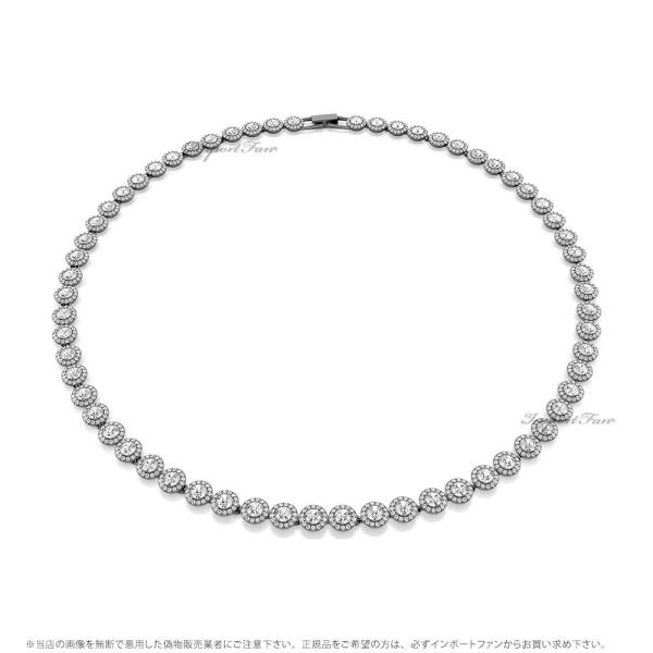 スワロフスキー ウナ エンジェリック ネックレス ラウンドカット ロング ホワイト ルテニウム 5681057□