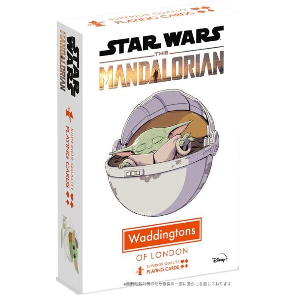 メーカー/ブランド：Winning Moves UK対象年齢：6才以上素材：紙ポーランド製英語商品名：Star Wars The Mandalorian 'The Child' Waddingtons Number 1 Playing Ca...