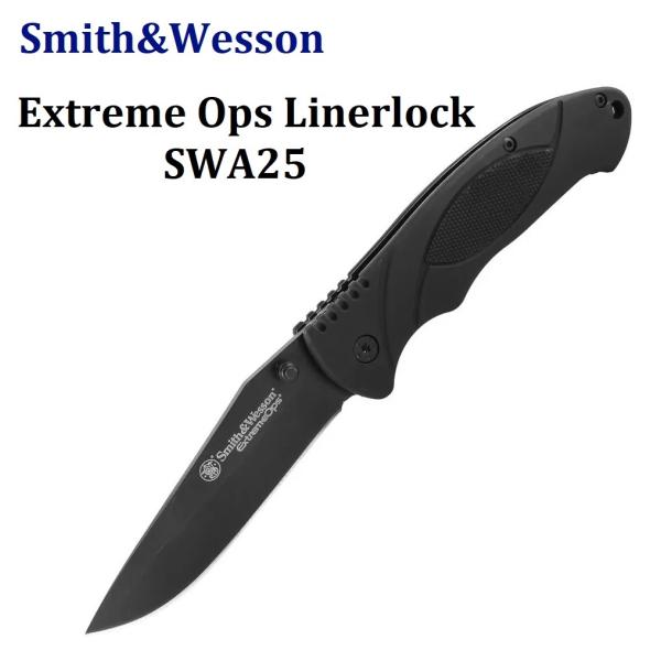 Extreme Ops Linerlock SWA25輸入品につき、輸送過程でパッケージに擦れや凹みがある場合がありますがご了承くださいませ。サイズ : 収納時 4 1/2"ブレード長：3 1/4"ブレード材：ステンレス安全ライナーロック、...