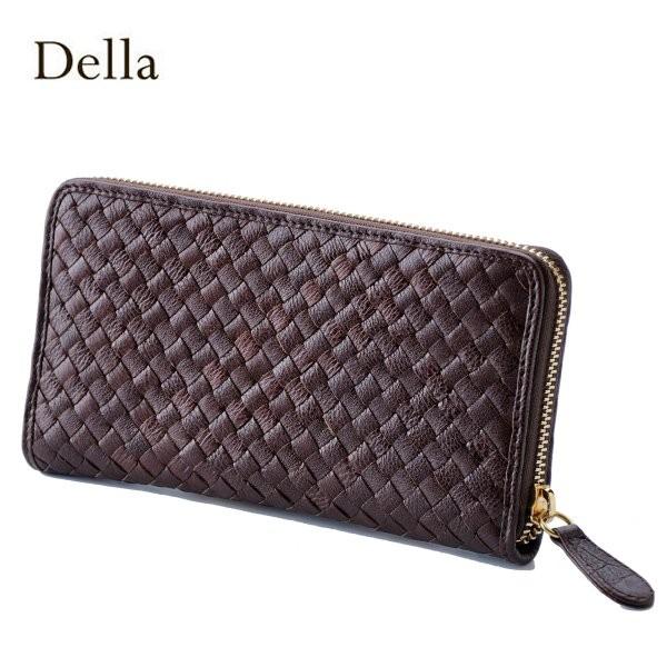 メンズ、レディース兼用（ユニセックス商品） 色：茶色（ブラウン） 素材：牛革　サイズ：W19 × H10 × D2.5 cm　カード収納可能枚数：12枚　ファスナー式小銭入れ　お札入れ：3　重さ：約215g　ブランド：DELLA　デザイン：...