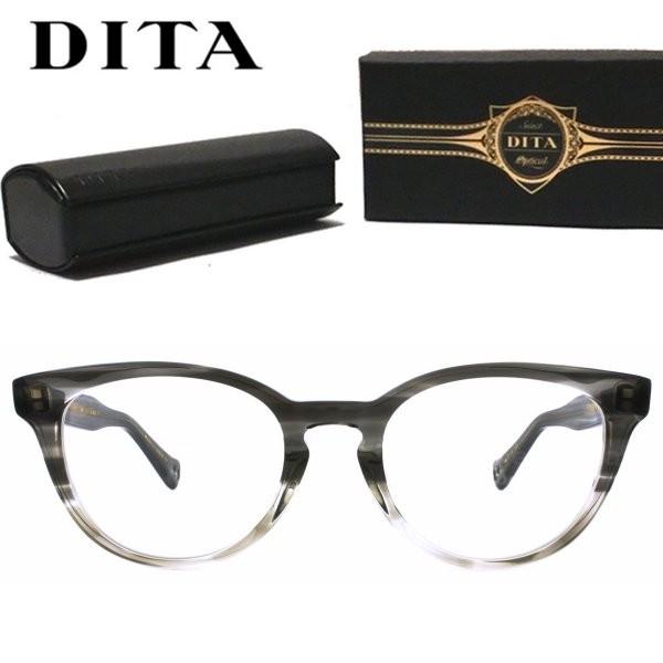 新品　未使用　レディース 伊達 眼鏡 メガネ ボストン スモーキー カラー サングラス UVカット MADE IN JAPAN DITA Optical AMORA BLACK CRYSTAL SWIRL FADE　品番：DRX-3028-...