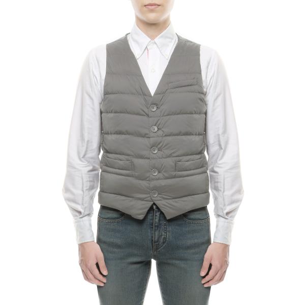 HERNO ヘルノ ダウンベスト PI002ULE 12456Z 9406 GRIGIO PERLA■ 素材  : (表地)(裏地)ナイロン、 (中綿)グースダウン90% フェザー10％■ 色   : GRIGIO PERLA (グリージオ...