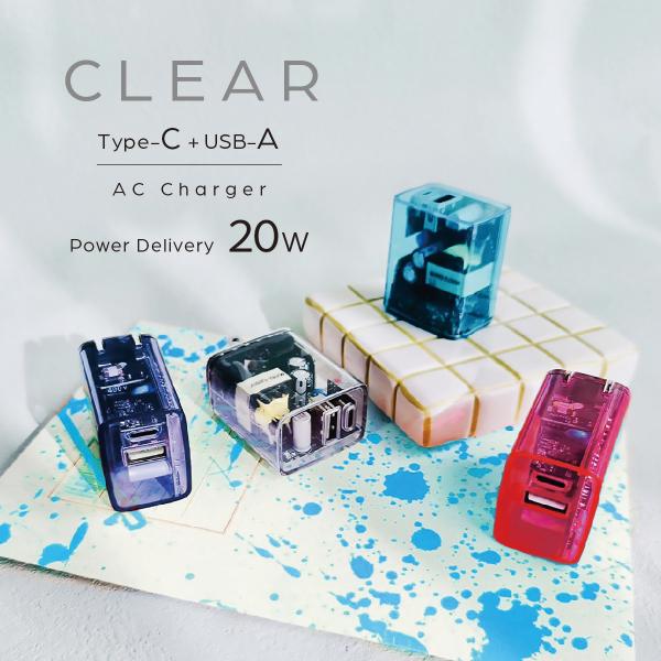 【発売日：2023年12月15日】●トレンドカラーを取り入れたデザイン●筐体にクリア素材を使用しており、内部の基盤構造が確認可能●USB PD(Power Delivery)対応で端末機器に応じて出力を自動切換し、最大2台の機器を同時に充電...