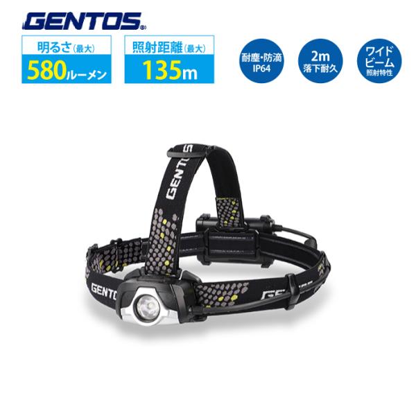 【仕様】●【明るさ/点灯時間】Hi580lm/6時間,Mid:280lm/13時間,Eco:50lm/44時間●【後部認識灯】赤色点灯:100時間,赤色点滅150時間●【保護等級】防塵・耐滴（IP64準拠）●【落下耐久】2m落下耐久●【本体...