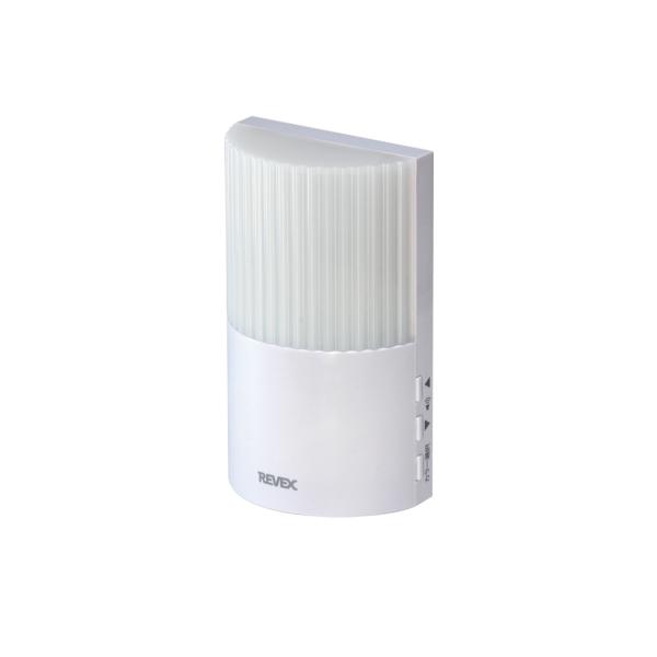 コンセント式呼び出しチャイム 受信機＜受信機XP200＞●電源：AC100V　50/60Hz●45〜87dB/1mの音量調節可能●サイズ（約）：62(W)×100(H)×33(D)mm（プラグ部を含まない）●質量：81g・押しボタンを押すと...