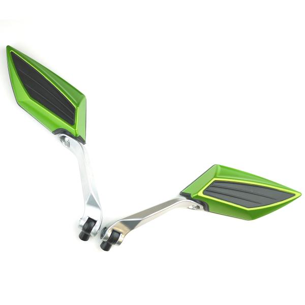 ○スポーティなバイクに似合うデザインです！○ミラー部分は折り畳み可能！○M10正ネジ、M8正ネジ、M10逆ネジ付属○多彩なカラーバリエーション○サイズ　ミラー部　最大長140mm　最大高50mm　ステー全長100mm★取付お勧め車種★　ホン...