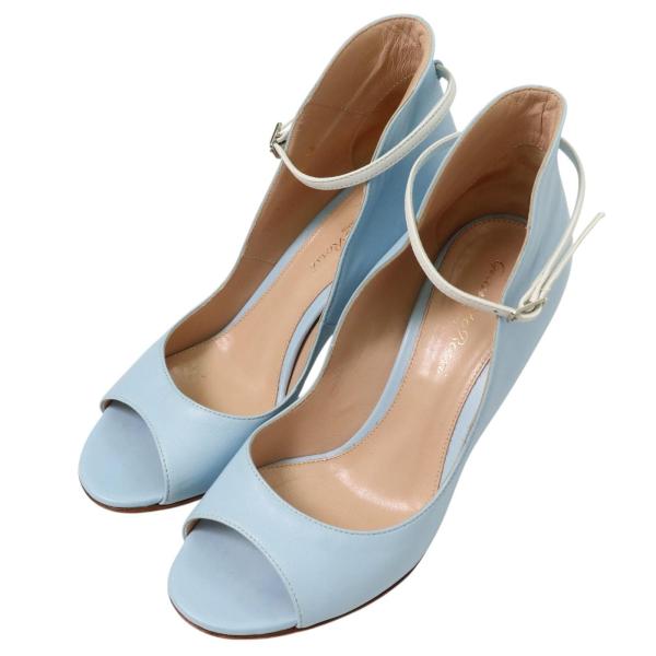 ■ブランドGianvito Rossi ジャンヴィト・ロッシ■カラーライトブルー■素材レザー■サイズサイズ表示：36アウトソール：cmワイズ：8cmヒール：8cm※多少の誤差はご了承下さい。■付属品{item.attribute.custo...