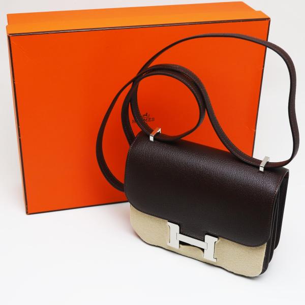 Constance 未使用品 エルメス コンスタンス3 ミニ ヴェルソ ハバナ