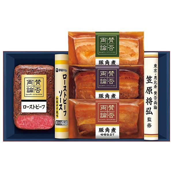 お中元 2026 ローストビーフ 角煮 賛否両論 笠原将弘監修 和のローストビーフと三種の豚角煮セット 型番:WA-45 ギフト いなげや イナゲヤお中元 御中元 【商品内容】ローストビーフ（もも）180g、ローストビーフソース和風ゆず風味...