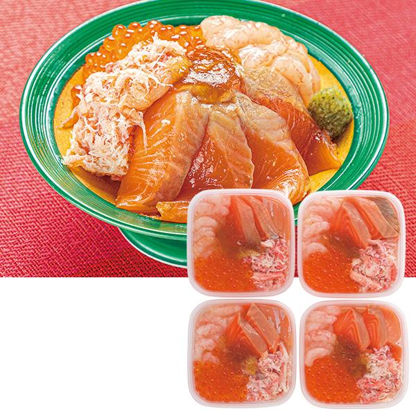 お中元 2026 サーモン 海鮮丼 丸市食品 ふくいサーモン入り海鮮丼の具 ギフト いなげや イナゲヤお中元 御中元  夏ギフト 人気 高級 お取り寄せ【商品内容】海鮮丼の具 110g×4P[賞味期限:冷凍60日]解凍してご飯にかけるだけで...