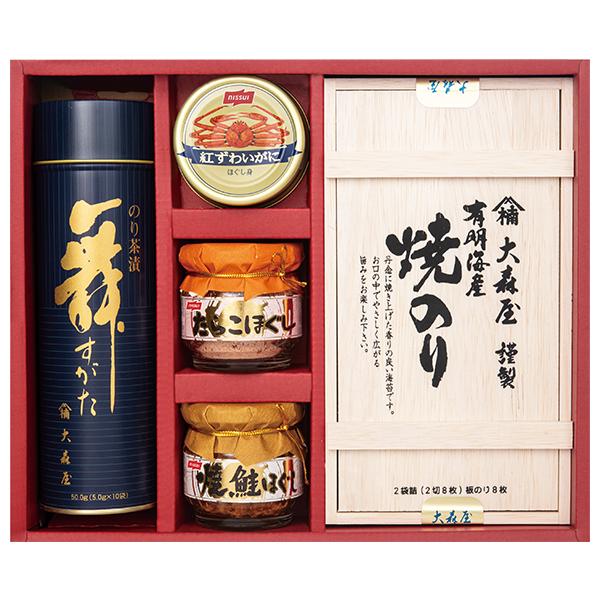 お歳暮 2025 ギフト 歳暮 のり 海苔 大森屋 焼のり・お茶漬・カニ缶・ほぐし瓶詰合せ 型番:KYB-30N イナゲヤお歳暮 御歳暮 いなげや 冬ギフト 人気 高級【商品内容】焼のり木箱 2袋詰（2切8枚）、のり茶漬（5.0g×10袋）...