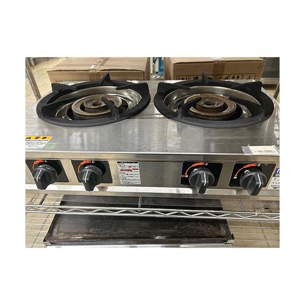 商品名：卓上ガスコンロ 寸法：W680×D420×H160 メーカー：マルゼン 型式：M-222C 年式：2023年製 ガス種：LPG(プロパンガス)※ガス機器の接続は最寄りの専門業者へご依頼下さい。 ガス消費量：18.6kW ガス接続口：...