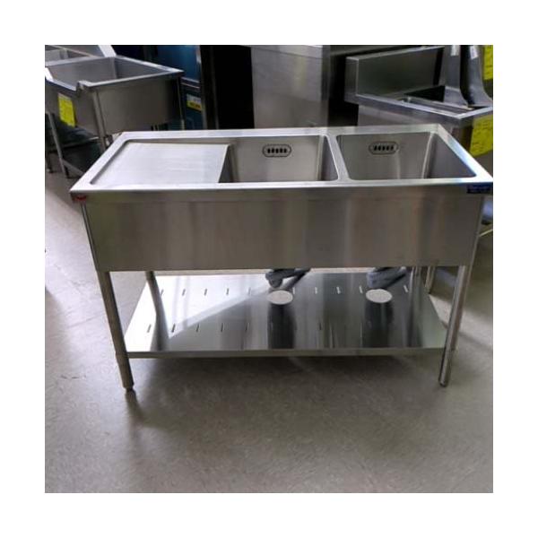 商品名：二槽シンク 左台付き 寸法：W1200×D600×H800 付属品：写真の通り 説明書：写真の通り 保証期間：なし ランク：C 特記事項：-  販売店：テンポス野田店（千葉県野田市）からの配送です。