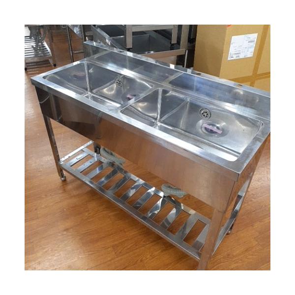 商品名：二槽シンク 寸法：W1200×D450×H800 付属品：写真の通り 説明書：写真の通り 保証期間：なし ランク：B 特記事項：-  販売店：テンポス新潟店（新潟県新潟市）からの配送です。