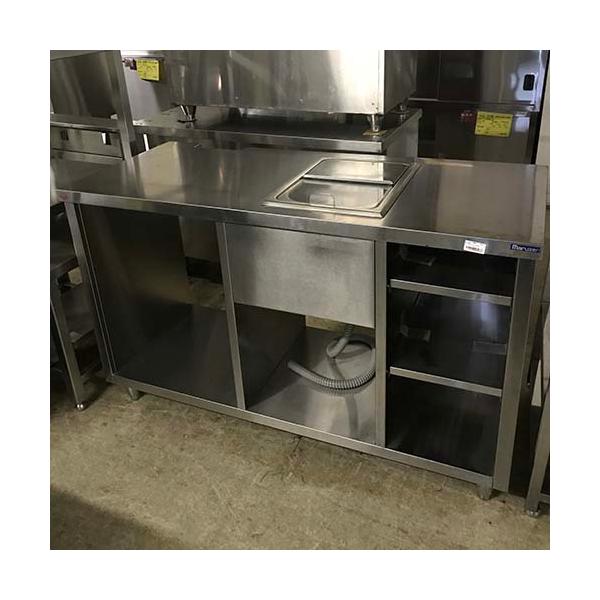 商品名：アイスビン作業台 寸法：W1400×D600×H850 メーカー：マルゼン 付属品：写真の通り 説明書：写真の通り 保証期間：なし ランク：A 特記事項：キズ汚れ有り  販売店：テンポス松山店（愛媛県松山市）からの配送です。