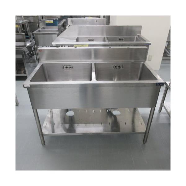 商品名：二槽シンク 寸法：W1200×D600×H800 メーカー：マルゼン 付属品：写真の通り 説明書：なし 保証期間：なし ランク：B 特記事項：バックガード150  販売店：テンポステンポスTOC五反田（東京都品川区）からの配送です。