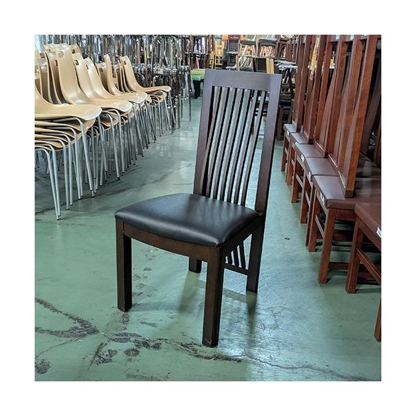 商品名：ハイバックチェアー ダークブラウン 座黒レザー 寸法：W480×D540×H950 座面高さ：440 保証期間：なし ランク：A 特記事項：-  販売店：テンポス川口イス・テーブル専門館（埼玉県川口市）からの配送です。