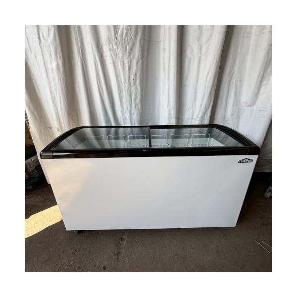 商品名：冷凍ショーケース 寸法：W1435×D606×H842 メーカー：テンポスオリジナル 型式：TBSC-263F 年式：2022年製 電源：単相100V 50/60Hz共用 コンセントプラグ：あり 消費電力：220/255W 内容積：...