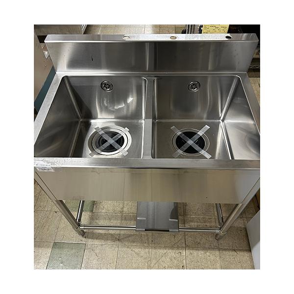 商品名：二槽シンク 寸法：W900×D600×H800 メーカー：タニコー 保証期間：なし ランク：B 特記事項：キズ/汚れ/穴あり  販売店：テンポス郡山店（福島県郡山市）からの配送です。
