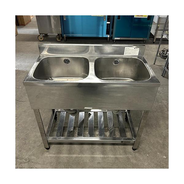商品名：二槽シンク 寸法：W900×D450×H800 メーカー：東製作所(アズマ) 型式：KP2-900 付属品：写真の通り 保証期間：なし ランク：C 特記事項：-  販売店：テンポス高崎センター（群馬県高崎市）からの配送です。