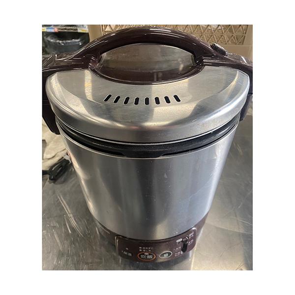商品名：炊飯器 寸法：W359×D309×H277 メーカー：リンナイ(Rinnai) 型式：RR-100VM 年式：2017年製 電源：単相100V 50/60Hz共用 コンセントプラグ：あり 消費電力：10W ガス種：都市ガス【12A・...