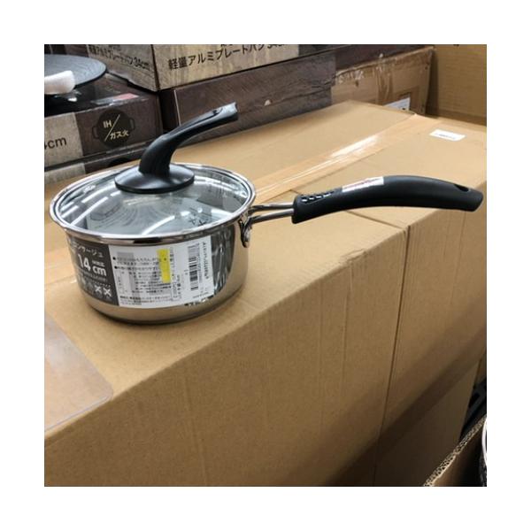 商品名：コンサージュ三層底ステンレス片手鍋 14cm 寸法：W140×D140×H80 メーカー：パートナーズセッション 付属品：写真の通り 説明書：写真の通り 保証期間：なし ランク：N 特記事項：-  販売店：テンポス燕三条直送 アウト...