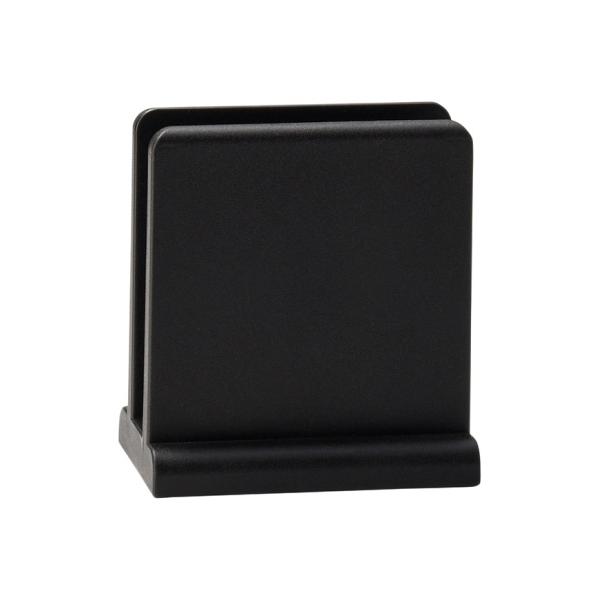 商品名：メニュー立て ブラックメーカー型番：M44-180入り数：1サイズ：外寸縦7×横10.9×高11.8(cm)