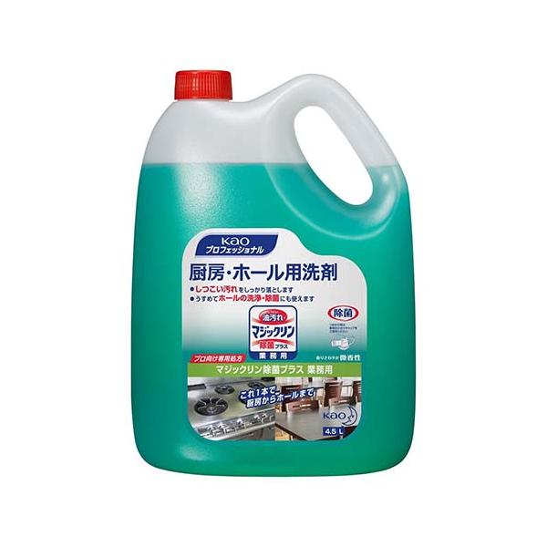 商品名：花王 マジックリン除菌プラス 4.5L×4本/ケース 業務用 花王プロシリーズ容量：4.5L（1本あたり）お届け数(合計)：4本送料区分：送料別途お見積りJAN：4901301505996