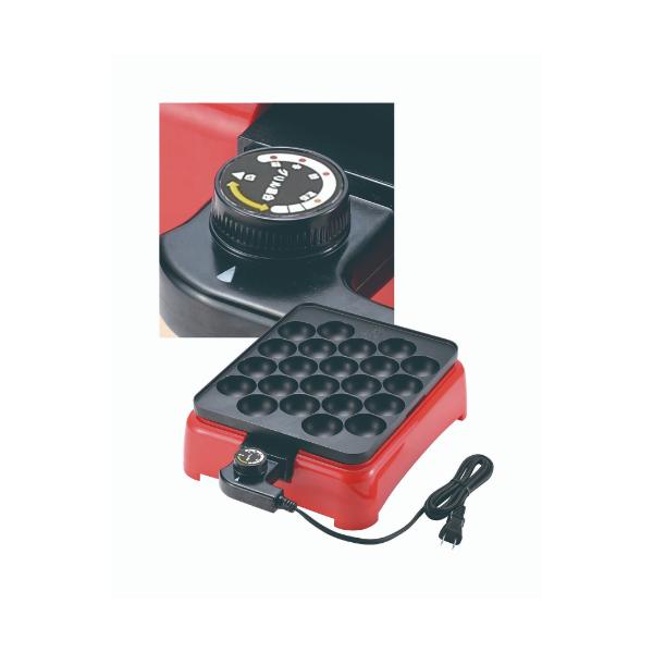 プレートはフッ素樹脂加工なのでこびりつきにくく、きれいに焼き上がります。保温・弱・中・強に温度調節可能なコントローラー付。商品名：SL-39 ソレイユ グリル屋台メーカー：カクセーメーカー品番：512942お届け数：1サイズ：350×225...