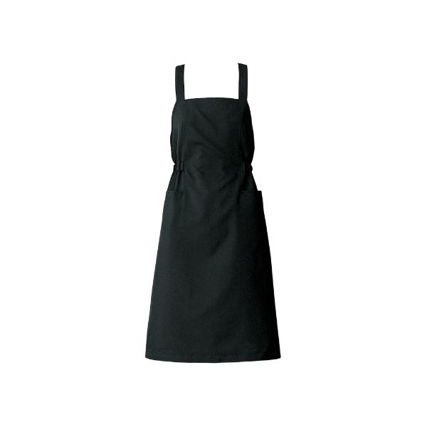 商品名：エプロンドレス〔脇ゴム入〕サイズ：S〜3L   カラー：ブラック ツイル素材：ポリエステル 80%/綿 20%