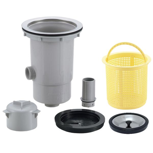 シンク用の深型排水トラップです。業務用シンクに広く使われています。防臭ワン、パイプの取外しができます。商品名：深型排水トラップ G1-1/2ネジ オーバーフロー付 樹脂カゴ仕様  TO-195WP Φ186×H258.6mmメーカー：SUG...