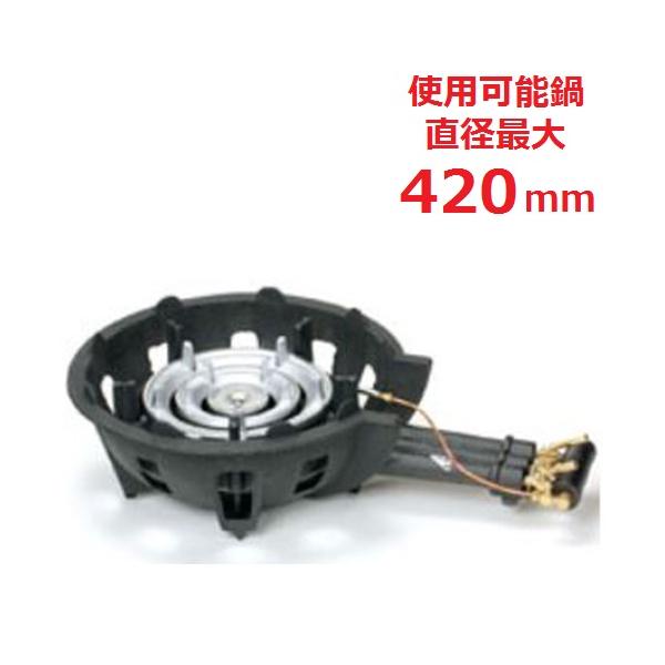 商品名：ガスバーナー 三重 種火付 鋳物コンロ 16,500kcal/hメーカー：タチバナ製作所型式：TS-308Pお届け数（合計）：1 外形寸法(セット)：全長685×直径445×高さ180(mm)外形寸法(バーナー)：全長620×直径3...