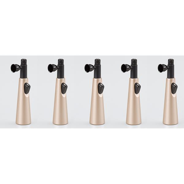 お得な５個セットです。スイッチが軽いので点火がラクラク。一度お試しください。ガス注入式自立型火消しキャップ付きサイズ：W41×H117材質：ABS樹脂中国製