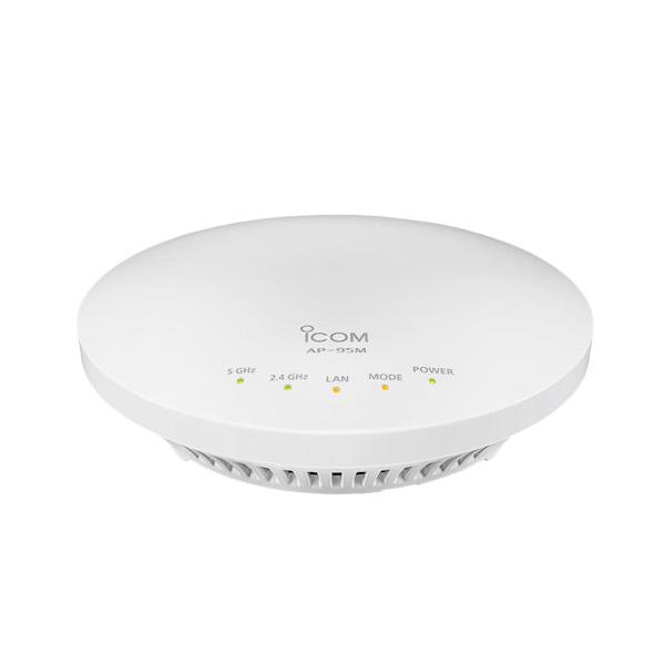 アイコム　AP-95M　ワイヤレスアクセスポイントは、リモートコミュニケーターIP100FSやコントローラー、VoIPルーター と組み合わせてWiFiトランシーバー、WLANトランシーバーを無線LANネットワークに接続する際に最適なアクセス...