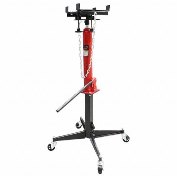 ・トランスミッションの脱着に！手動油圧式ミッションジャッキです。・リフトで車両を上げた状態でミッションを脱着する作業に使用します！・サドル部は前後左右に角度が微調整できるので、位置調整が簡単にできます！最大揚力：0.5t●最低位：約1300...