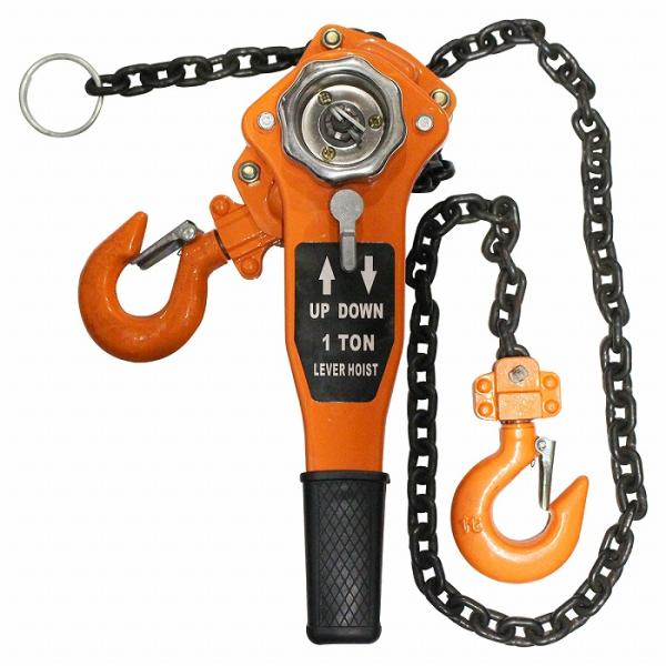 手動回転式 レバーホイスト操作レバーを回転させることで、巻き上げ＆巻き下げを行います。●ワンタッチ切り替え巻き上げ、巻き下げの「切り替え」は片手で簡単に行うことができます。切り替えレバーを「UP」もしくは「DOWN」に合わせ、レバーハンドル...