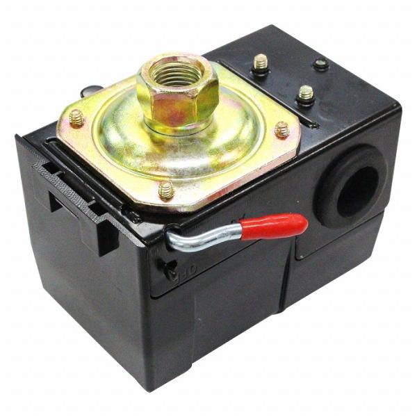 サイドスイッチ型のコンプレッサー用圧力スイッチです。古くなったコンプレッサースイッチの修理、交換、補修にお使いいただける【１ポートタイプ】です。オンオフはサイドのレバーで簡単に操作できます。初期設定では0.6〜0.8MPaですが、用途に応じ...