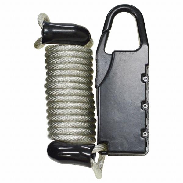 盗難防止用の鍵の付いたワイヤータイプのリーシュコードです。●3桁のダイアル式暗証番号の設定が可能です！●スノーボードの保持や盗難防止にオススメです！●コードはコイル状で中にワイヤーが通っているので、耐久性・伸縮性が抜群です。【サイズ（約）】...