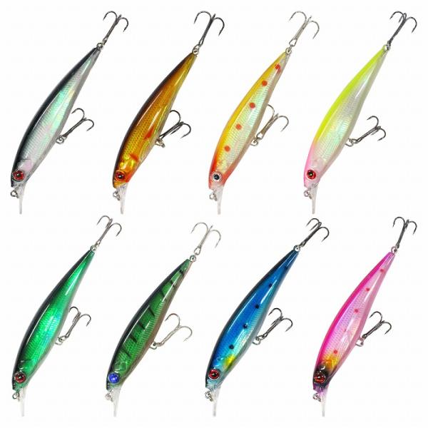 表層にいる魚を狙う釣りを楽しむためのフローティングミノーです。【POINT 1】リップリーリングすることでリップが水圧を受け、その抵抗で潜水します。【POINT 2】ビーズ内蔵内部のビーズが全体の重量を上げて遠投の安定性を高めると同時に騒音...