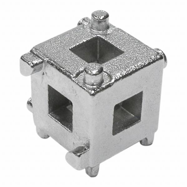 サイドブレーキ兼用キャリパーのピストン戻しツールです。リアキャリパーによく使われている自動調整式ブレーキパッド交換の際にキャリパーピストンをまわして、元の位置に戻すことができます。1辺が26mmの正方形6面にそれぞれのアタッチメントが付いて...