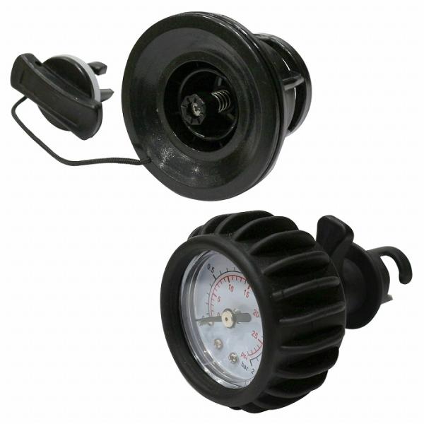 SUP、ゴム製ボートなどの空気圧を計るメーターです。●ボートの空気挿入口（バルブ）にはめるだけで、空気圧がゲージに表示されます。●測定範囲は0-2 BARまたは0-30 PSIの2パターン表示でデータの読み取りが簡単にできます。●高圧ハンド...