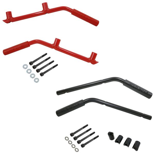 いまいち体重や力が掛けづらいグラブハンドルの交換をお考えの方におすすめです。武骨なデザインで格好よく、ドレスアップ効果も抜群！●グリップ部は乗降時に握りやすく滑りにくい、硬質ラバー製になります。●ステーやボルトで固定するタイプで、取り付けも...