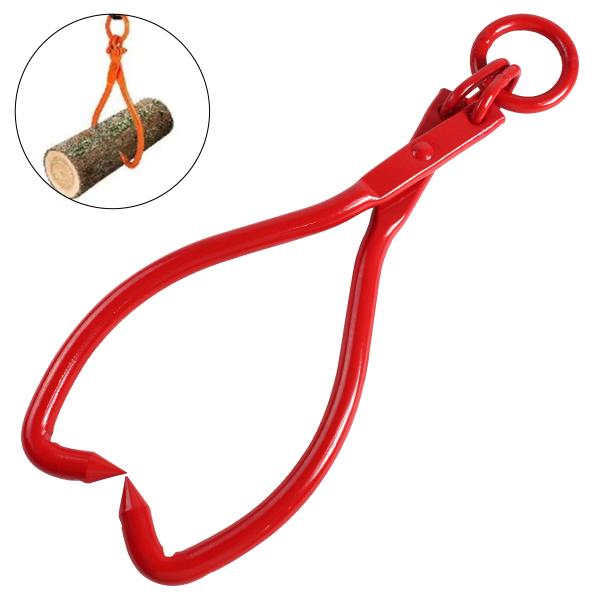 リフティングトング丸太をつかんでけん引したり、油圧ショベルやクレーンなどの重機に装着して吊り上げる集材道具です。丸太が地面に寝転がったり、雪に埋もれてワイヤーロープをかけられない場合でもつかめるので、林業作業に最適です。●鋭い爪で丸太を確実...